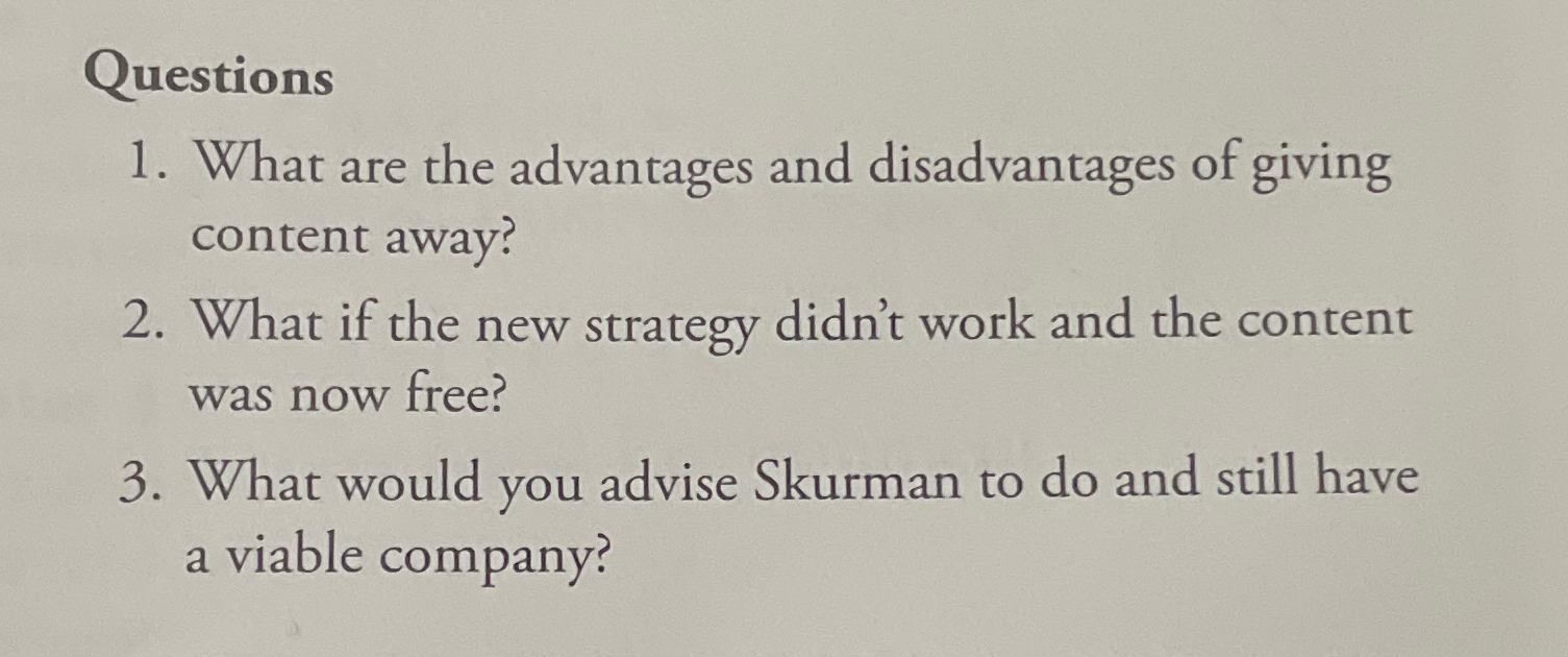 Solved QuestionsWhat are the advantages and disadvantages of | Chegg.com