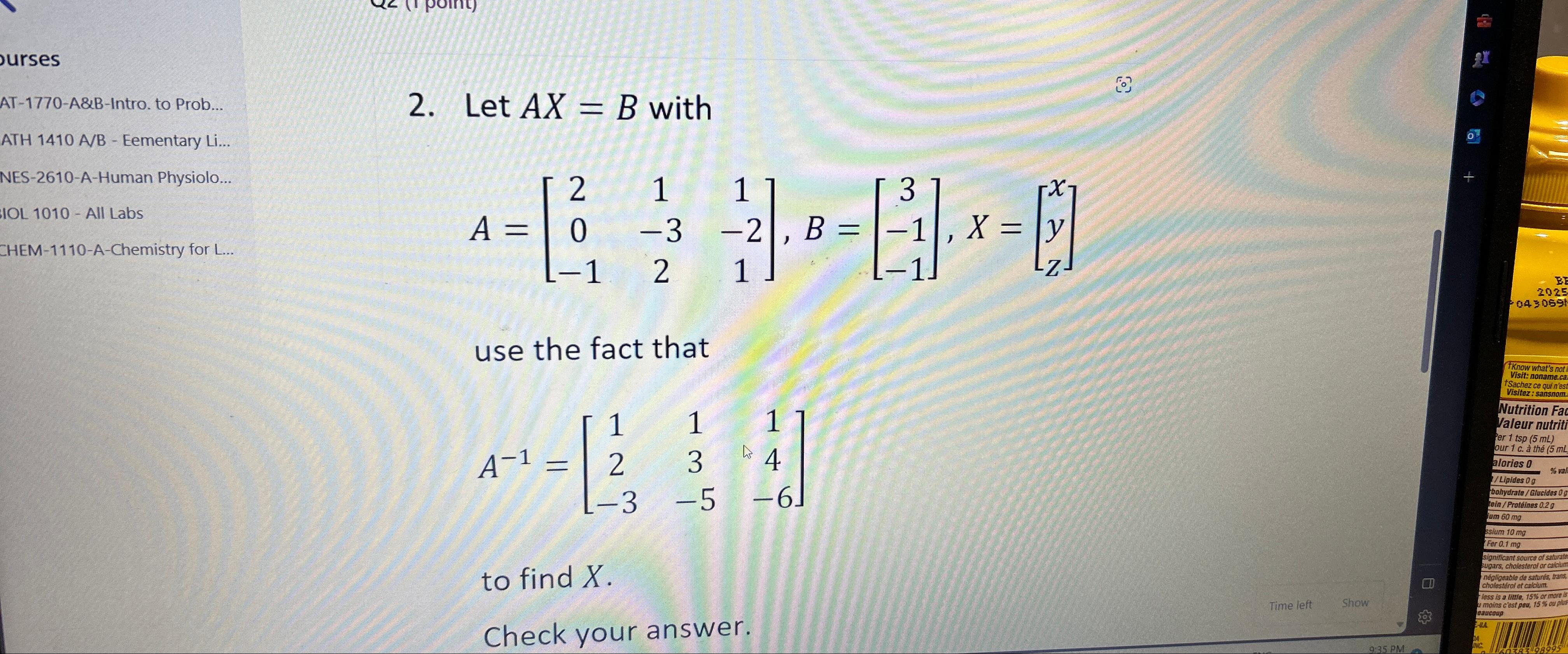 Solved 2. ﻿Let Ax=B | Chegg.com
