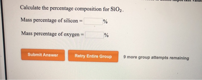 Solved Calculate the percentage composition for SiO2. Mass | Chegg.com