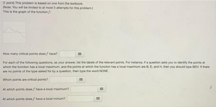 Solved (1 point) This problem is based on one from the | Chegg.com