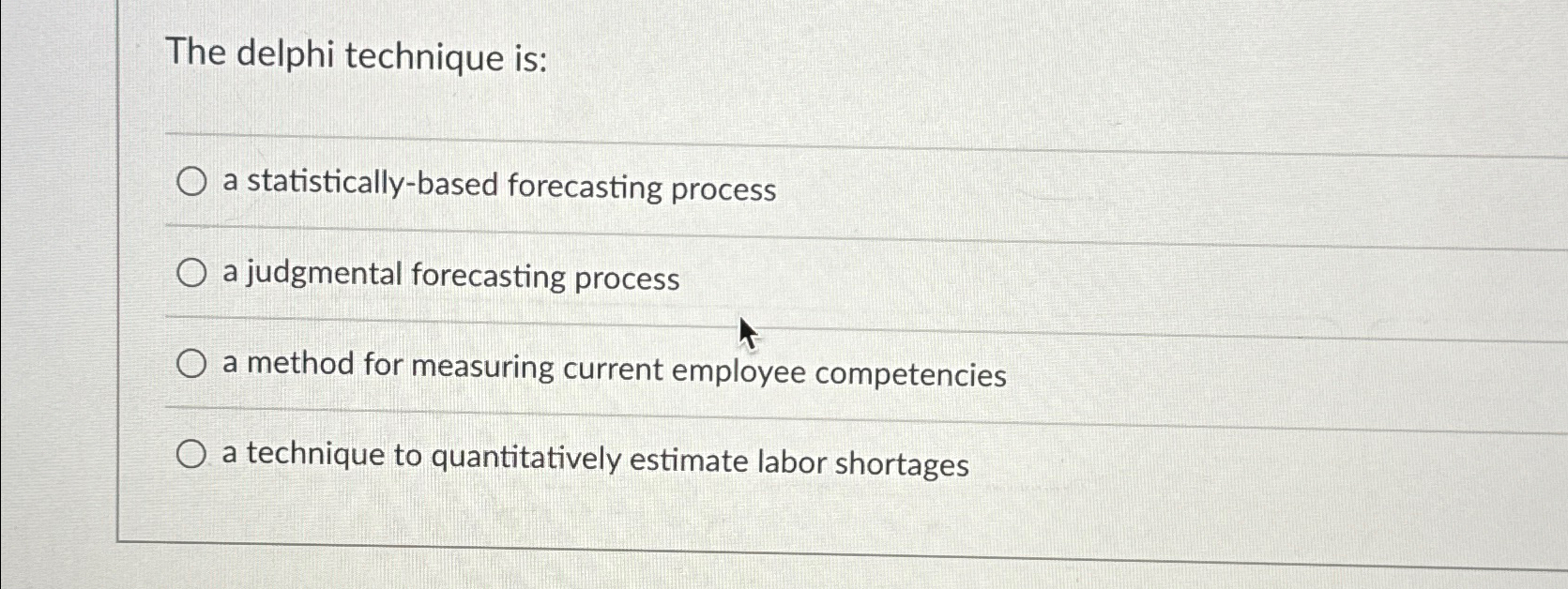 Solved The delphi technique is:a statistically-based | Chegg.com