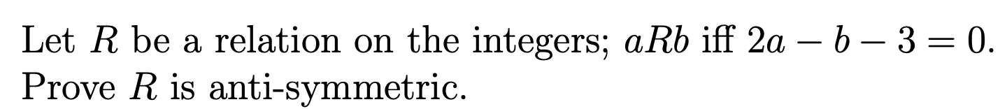 Solved Let R ﻿be a relation on the integers; aRb iff | Chegg.com