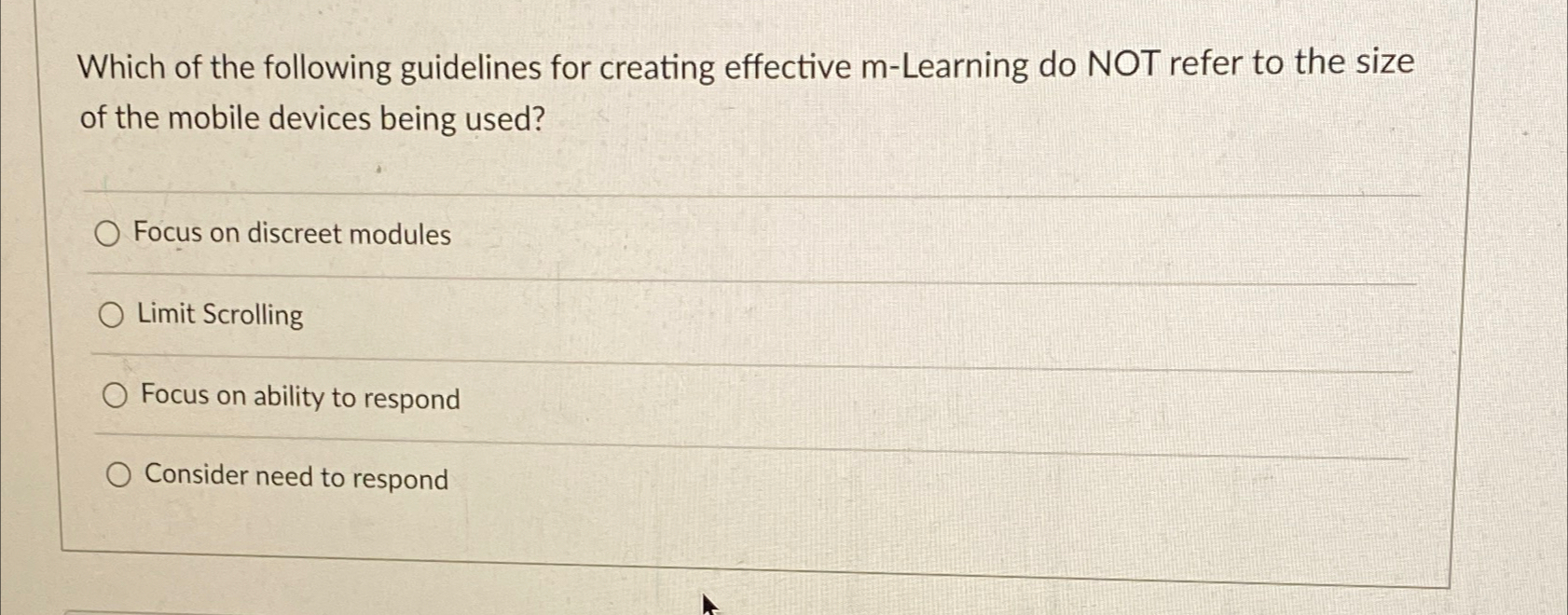 Solved Which of the following guidelines for creating | Chegg.com