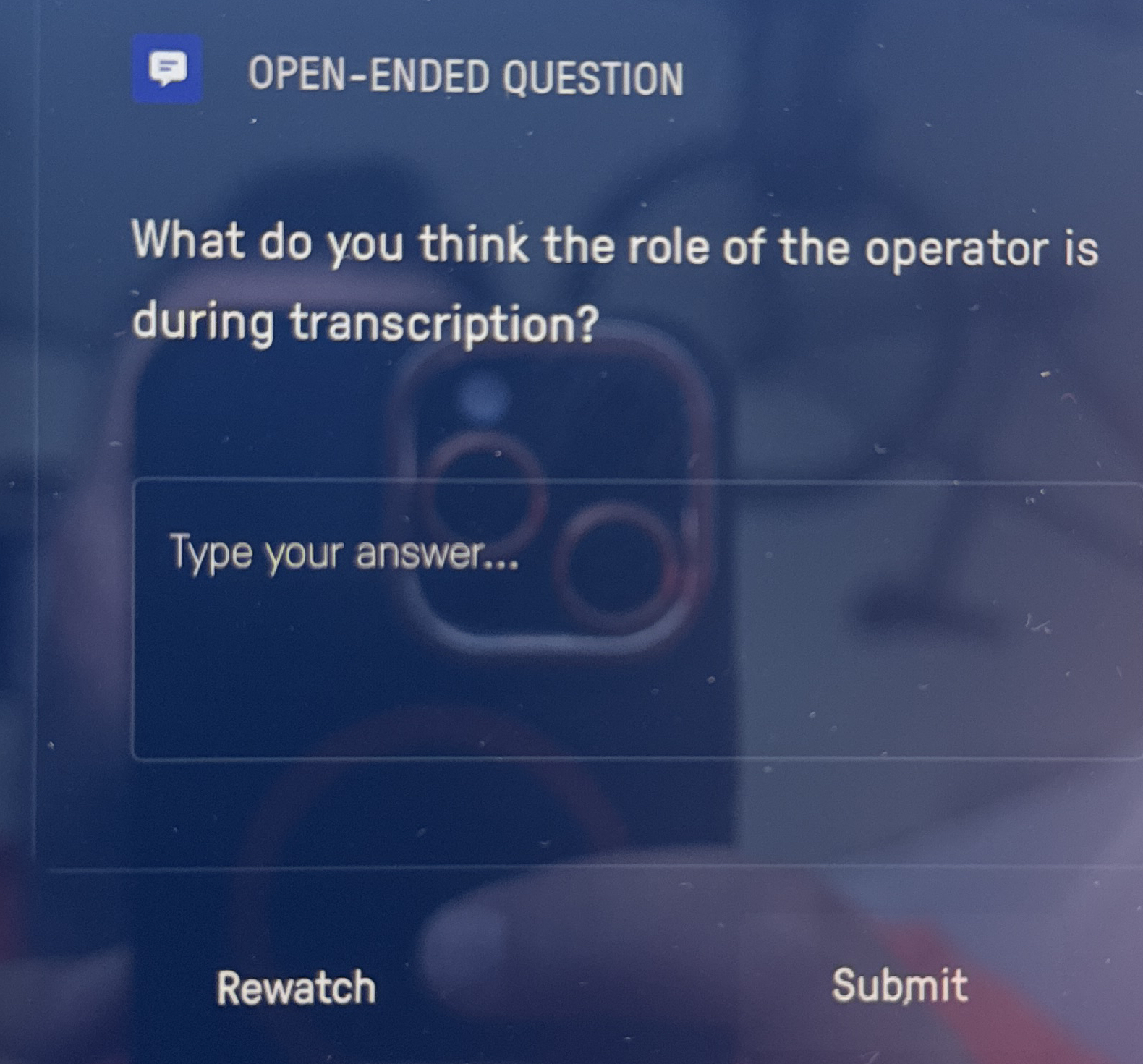 Solved OPEN-ENDED QUESTIONWhat do you think the role of the | Chegg.com