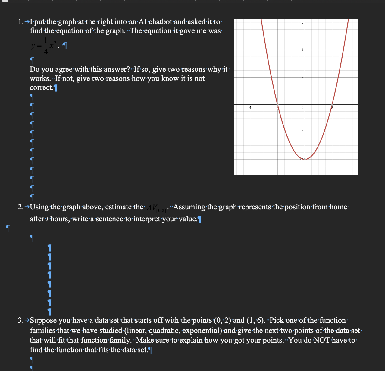 Solved 1. \( \rightarrow \mathrm{I} \) ﻿put the graph at the | Chegg.com