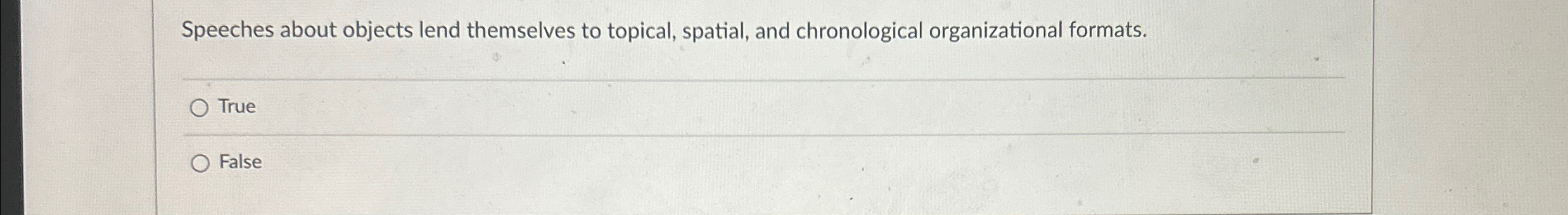 Solved Speeches about objects lend themselves to topical, | Chegg.com