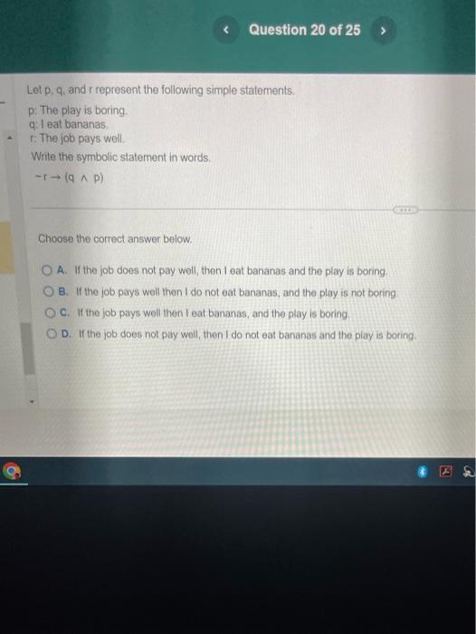 Solved Let p and q represent the following simple | Chegg.com
