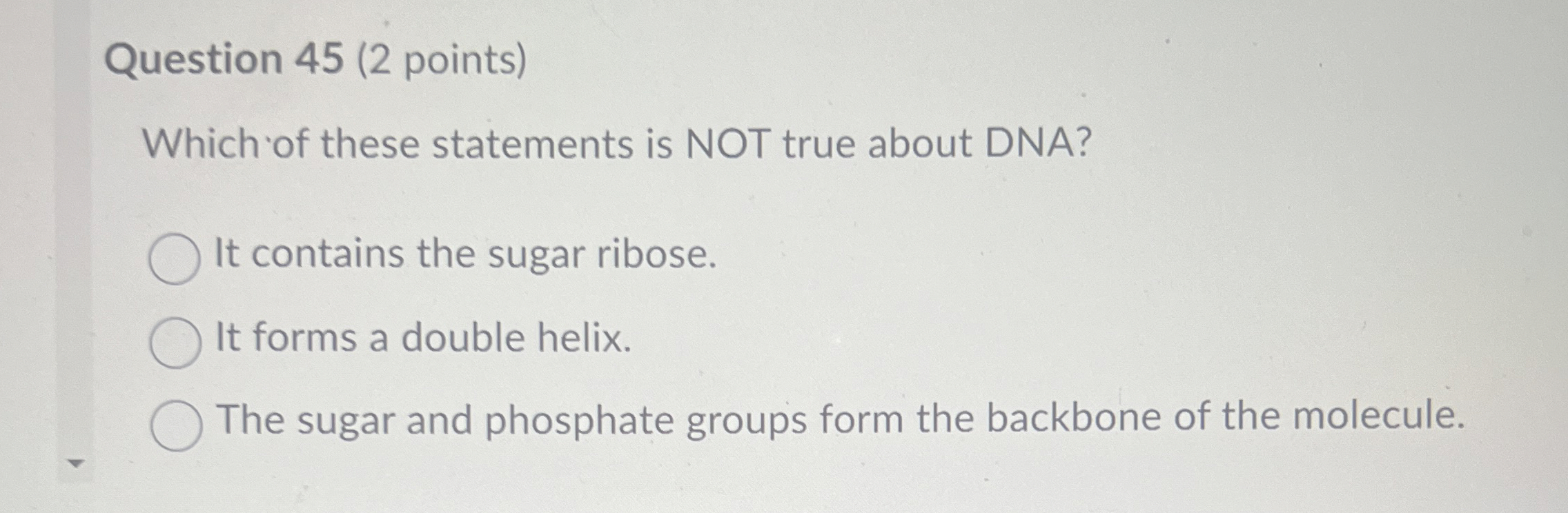 Solved Question 45 (2 ﻿points)Which of these statements is | Chegg.com