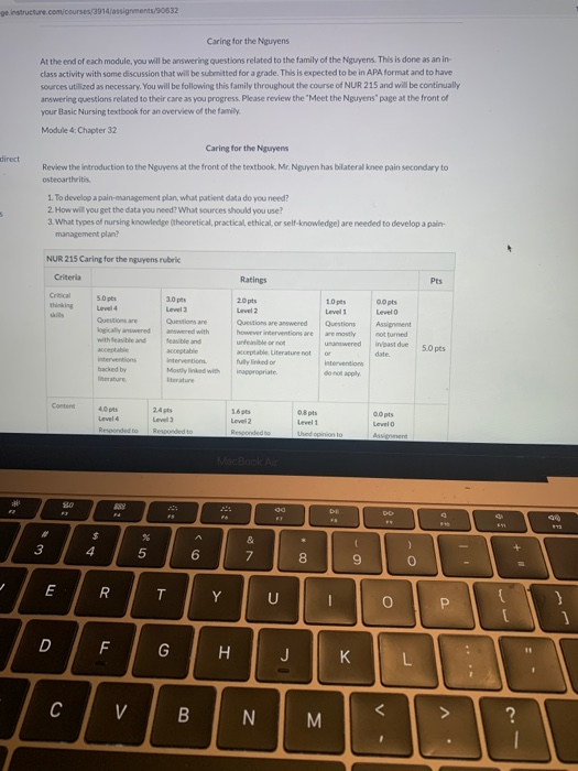e instructure.com/courses/3914/assignments/90532 | Chegg.com