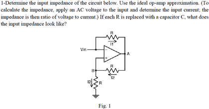 Solved Determine the input impedance of the circuit below. | Chegg.com