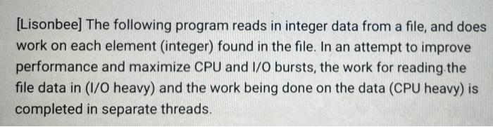 Solved [Lisonbee) The following program reads in integer | Chegg.com