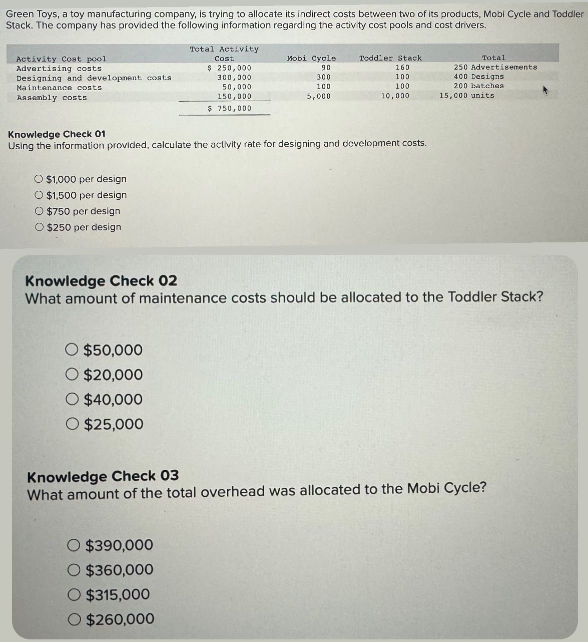 Solved please solve all 3 ﻿knowledge checks | Chegg.com