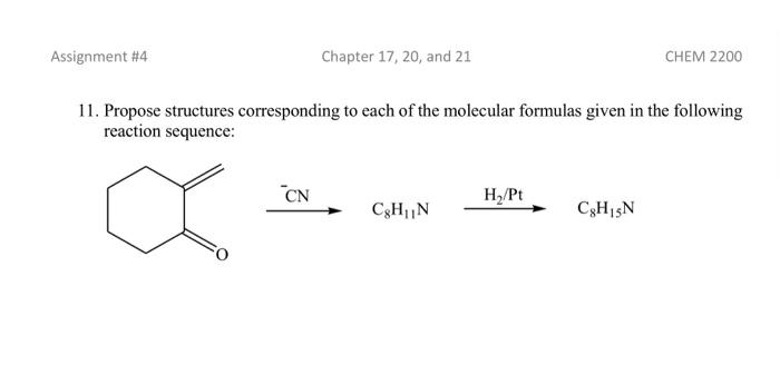 Solved 11. Propose structures corresponding to each of the | Chegg.com