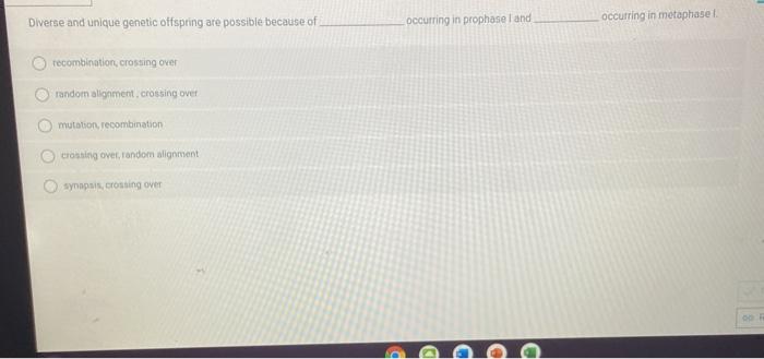 Solved Diverse and unique genetic offspring are possible | Chegg.com