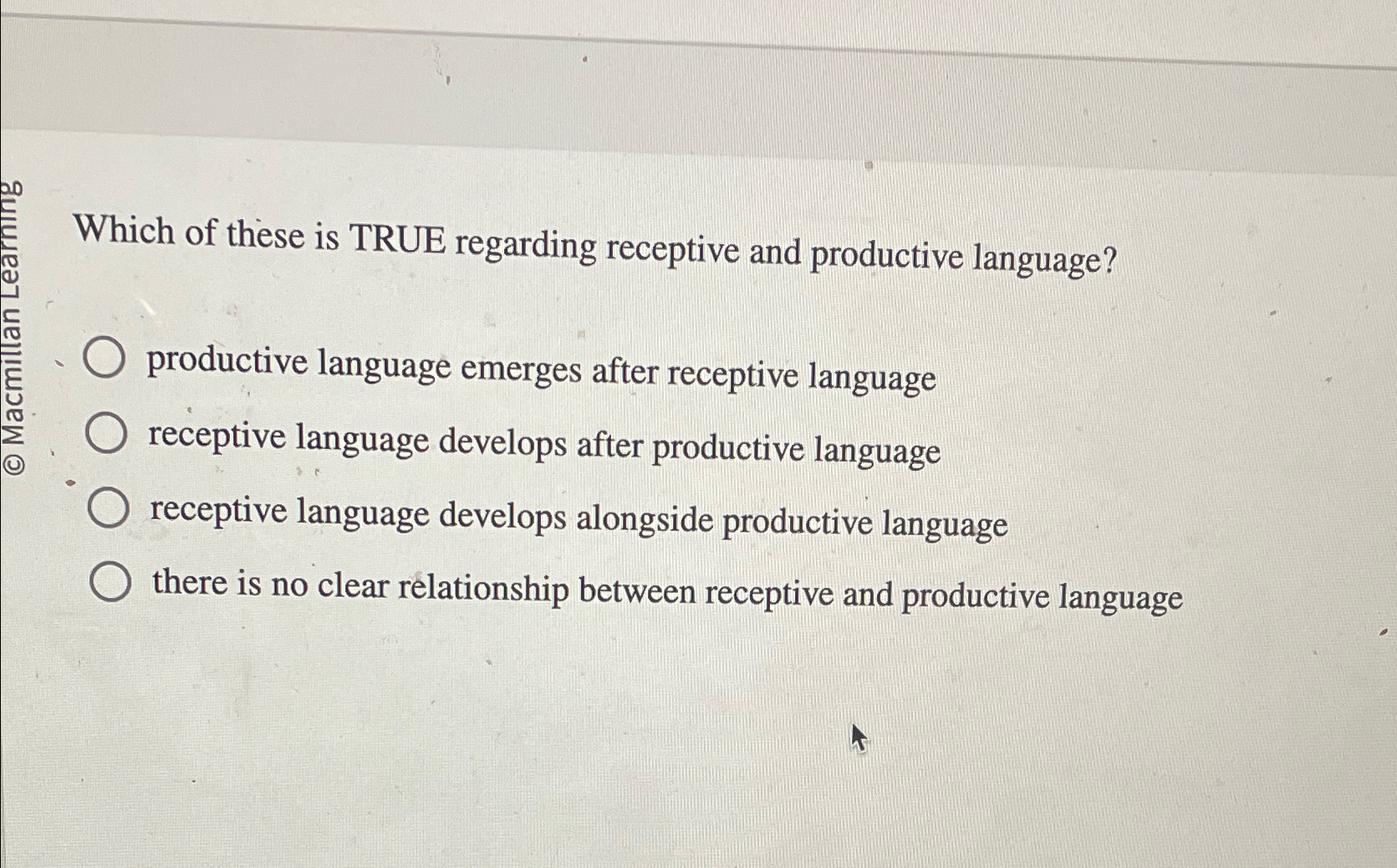 Solved Which of these is TRUE regarding receptive and | Chegg.com