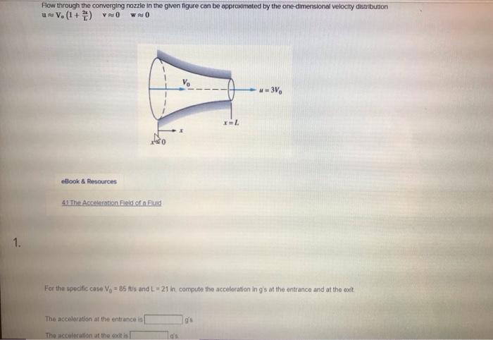 Solved Flow through the converging nozzle in the given | Chegg.com