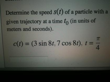 Solved Determine the speed s(t) of a particle with given | Chegg.com