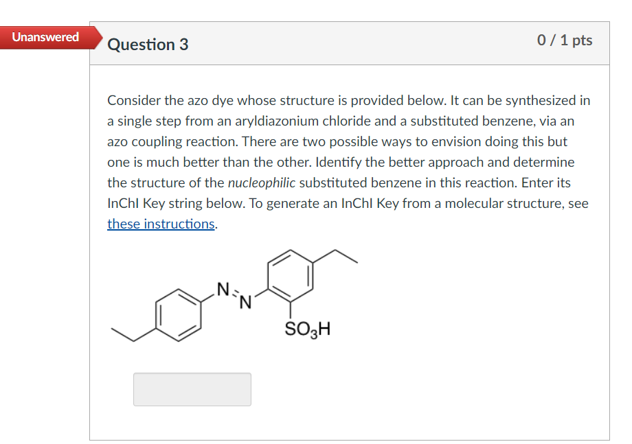 Solved Question 3Consider the azo dye whose structure is | Chegg.com