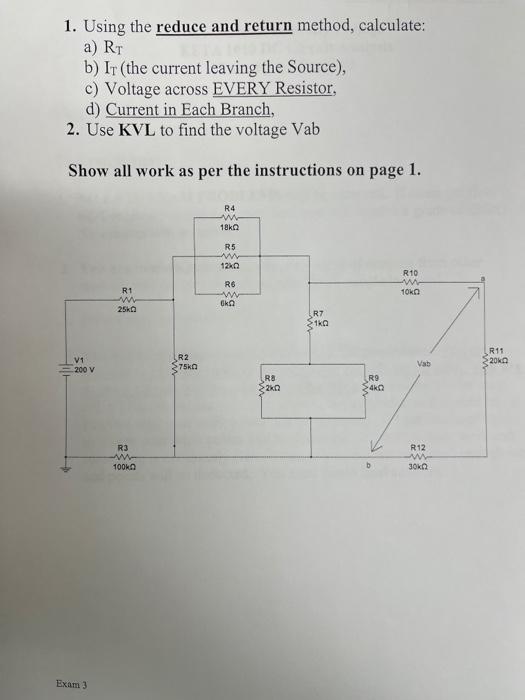 Solved 1. Using the reduce and return method, calculate: a) | Chegg.com