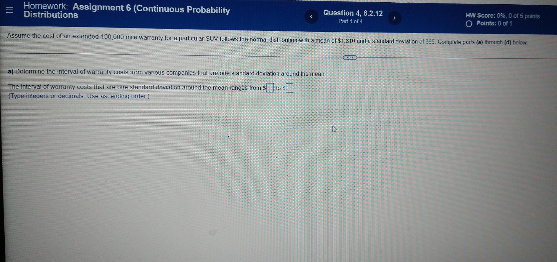 Solved Homework: Assignment 6 (Continuous Probability | Chegg.com