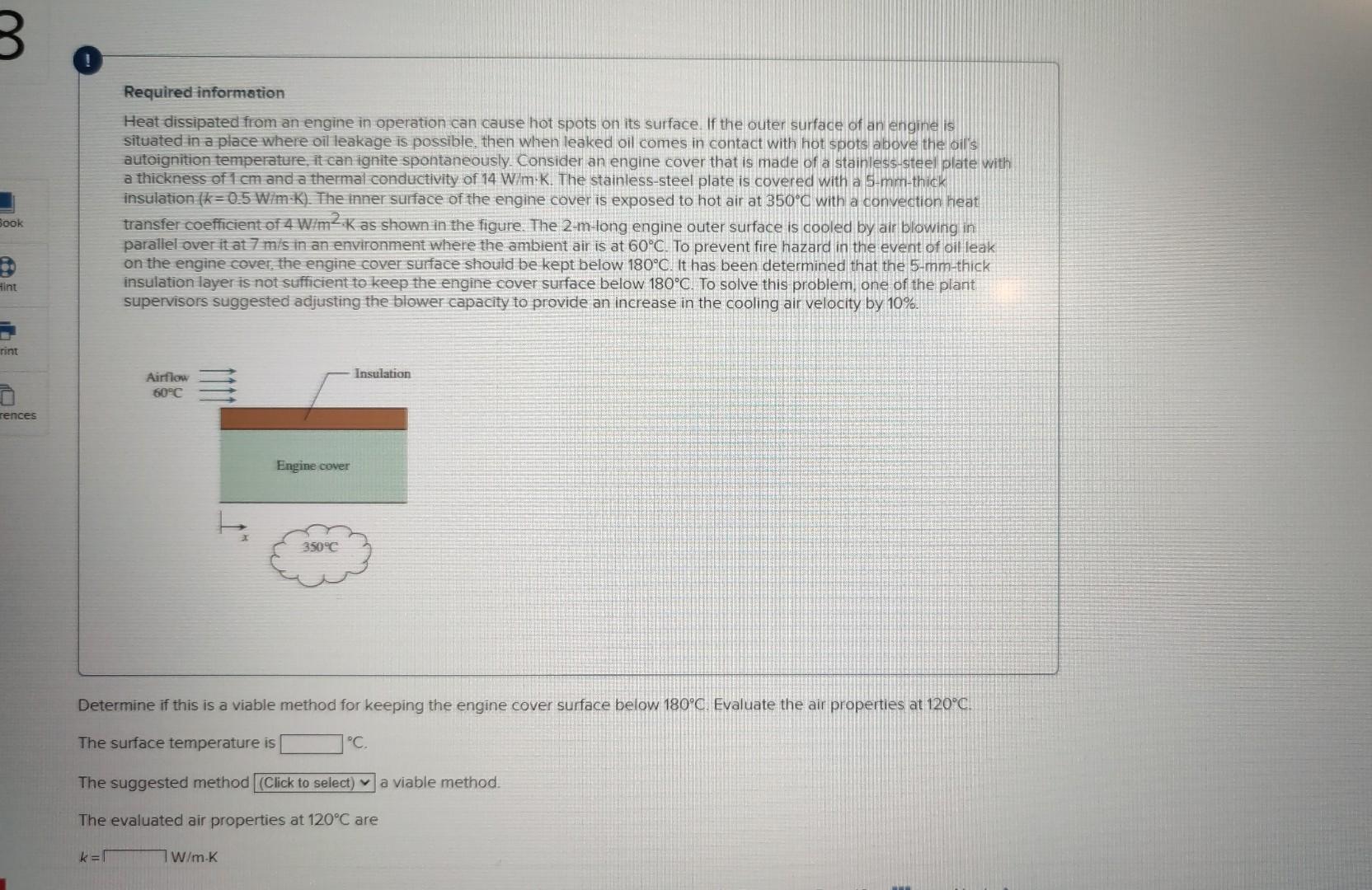 Solved Required information Heat dissipated from an engine | Chegg.com