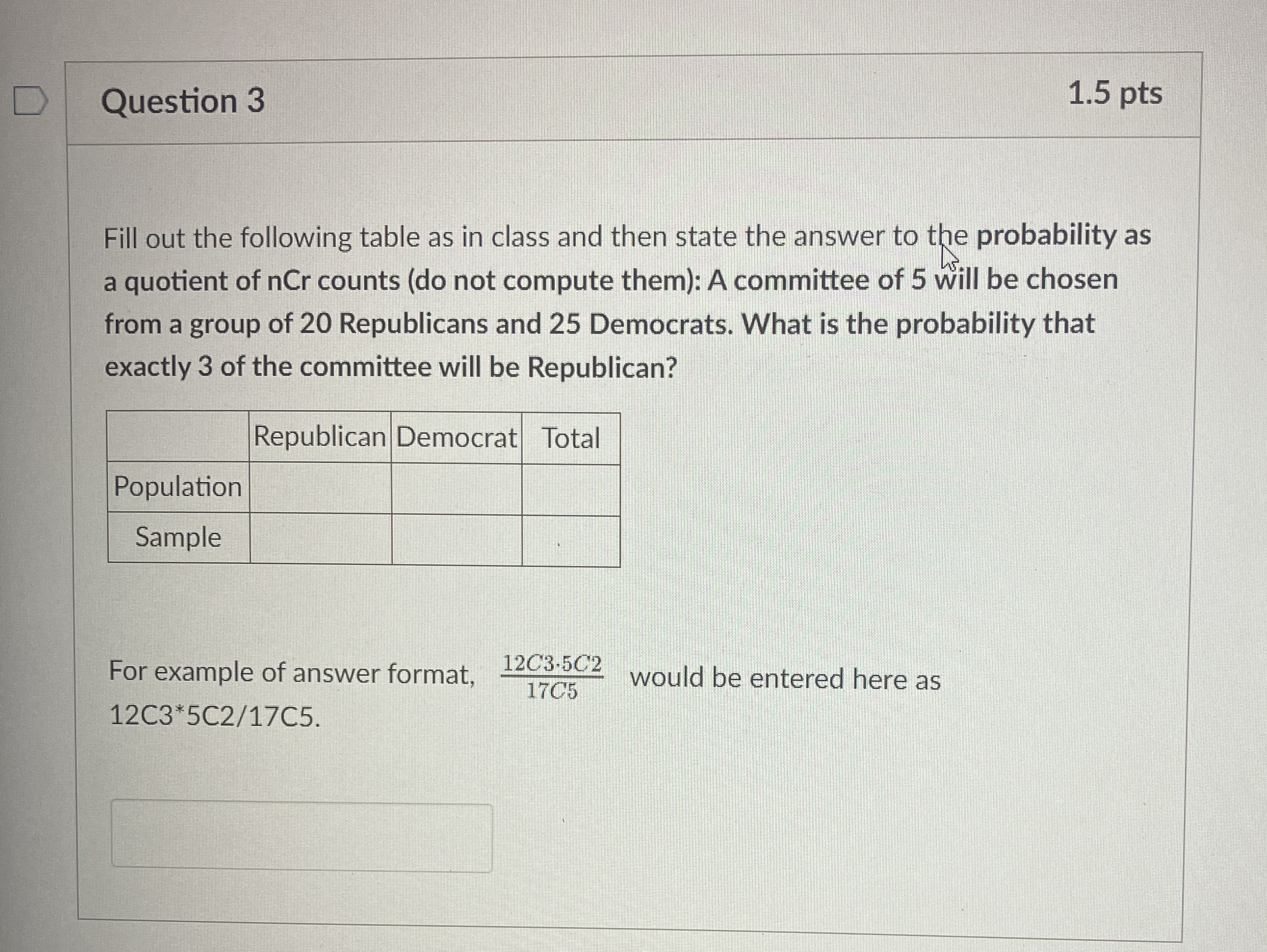 Solved Question 3Fill out the following table as in class | Chegg.com