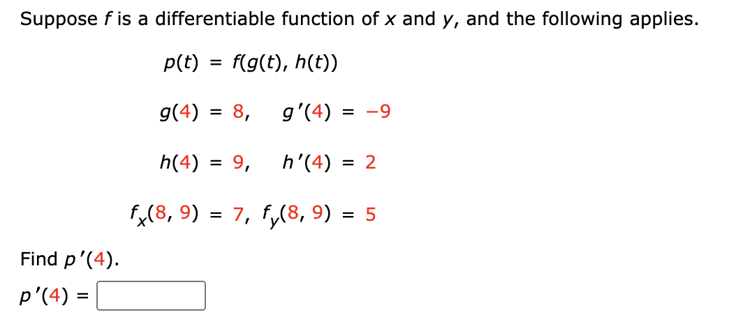 Solved Suppose f ﻿is a differentiable function of x ﻿and y, | Chegg.com