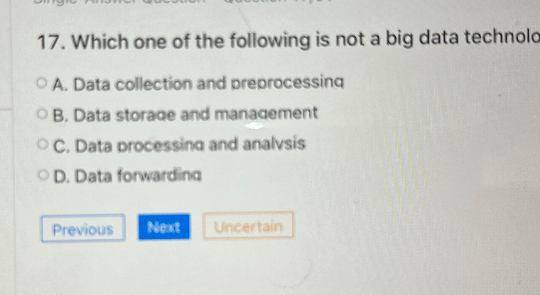 Solved Which one of the following is not a big data | Chegg.com