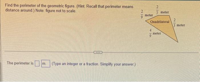 Solved Find the perimeter of the geometric figure. (Hint. | Chegg.com