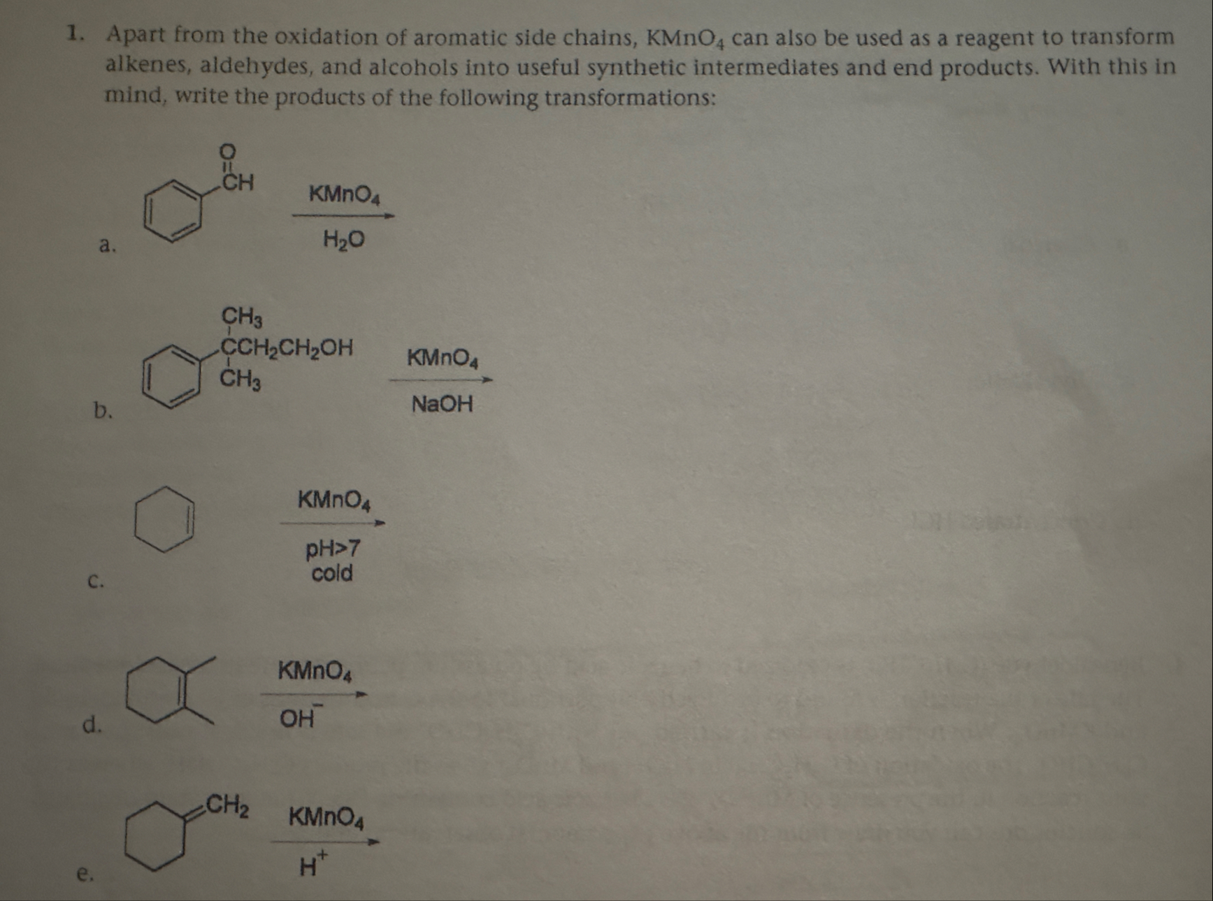 Solved Apart from the oxidation of aromatic side chains, | Chegg.com