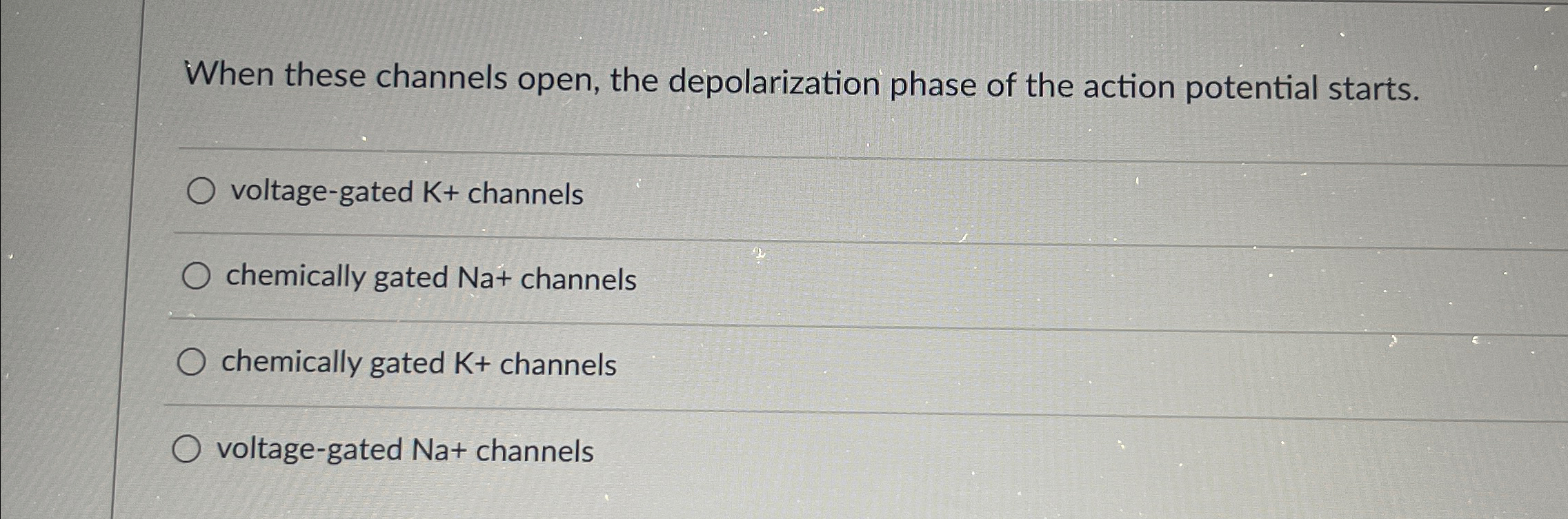 Solved When these channels open, the depolarization phase of | Chegg.com