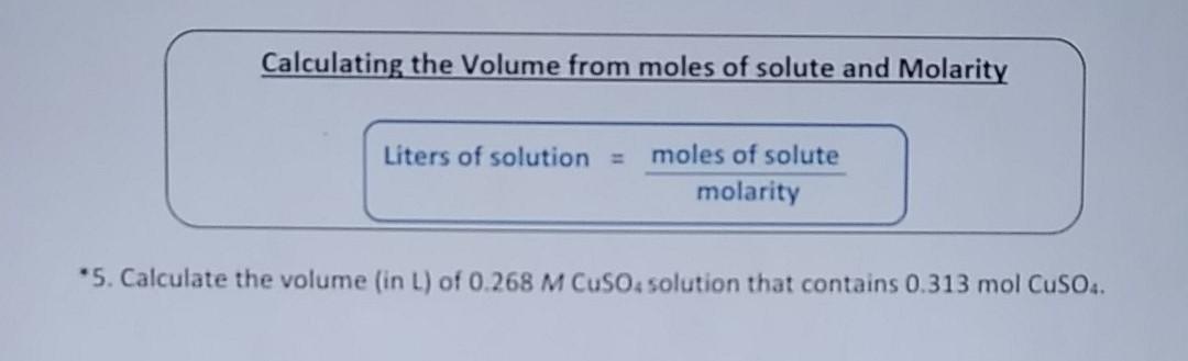 Solved Problems: 1. Calculate the molarity of a solution | Chegg.com