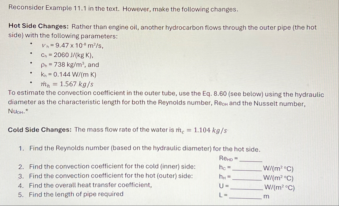 Reconsider Example 11.1 ﻿in the text. However, make | Chegg.com
