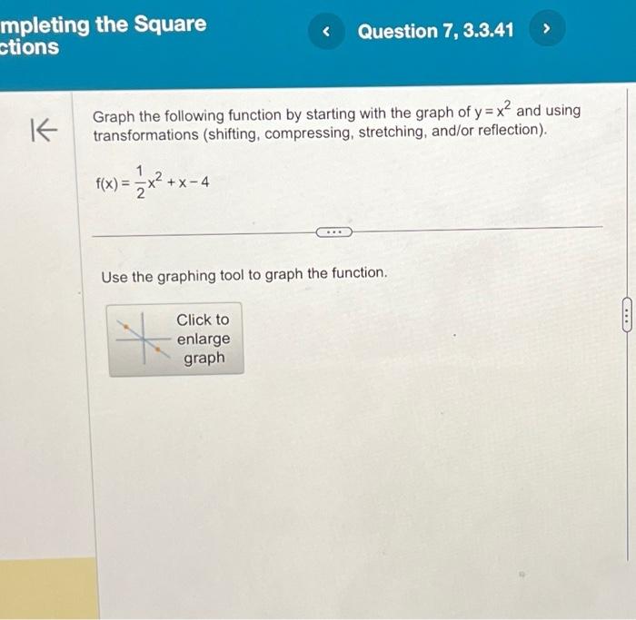 Solved Graph the following function by starting with the | Chegg.com