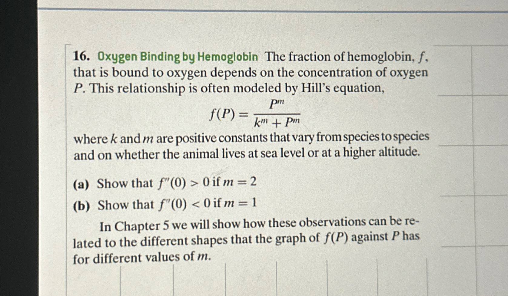 Solved Oxygen Binding by Hemoglobin The fraction of | Chegg.com