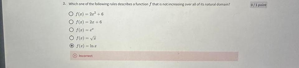 Solved Which one of the following rules describes a function | Chegg.com
