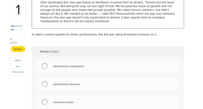 Solved Uber-Chapter 16: Controlling Uber Part 1 of 5 This | Chegg.com