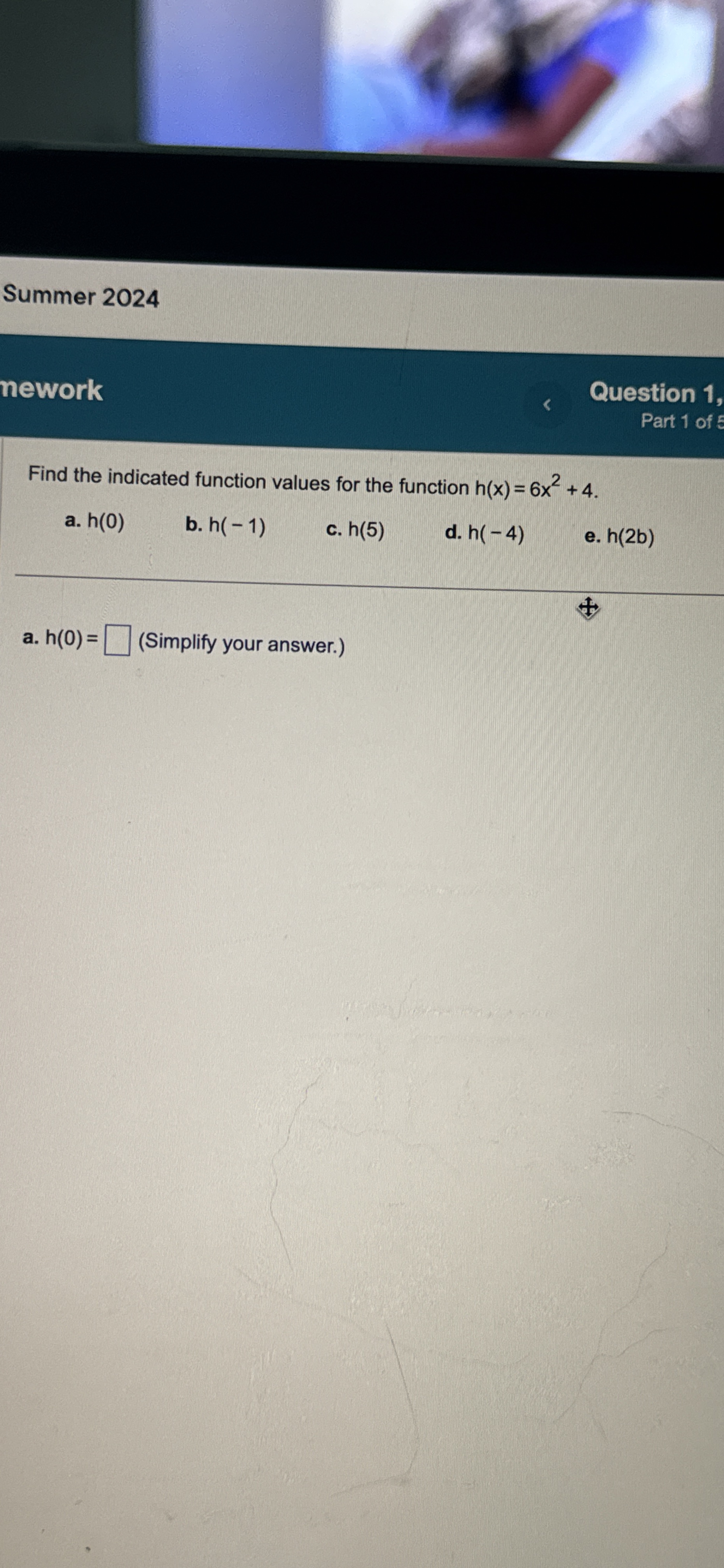 Solved Summer 2024Question 1,neworkPart 1 ﻿ofFind the | Chegg.com