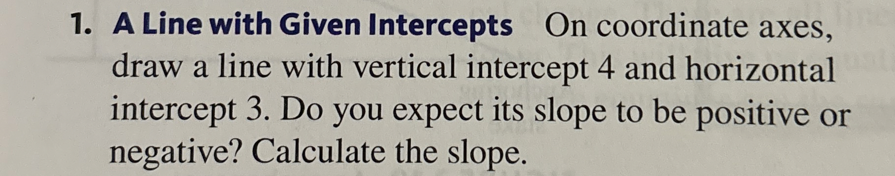 Solved A Line with Given Intercepts On coordinate axes,draw | Chegg.com