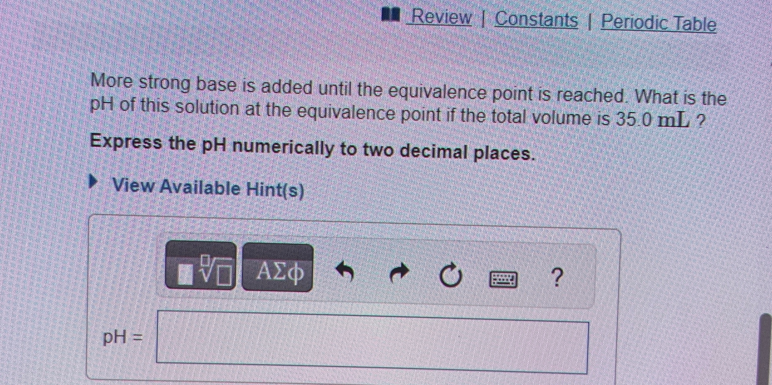 Review I Constants I Periodic TableMore strong base | Chegg.com