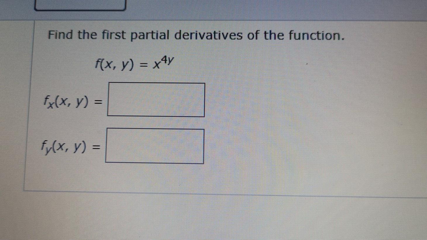 Solved Find the first partial derivatives of the function. | Chegg.com