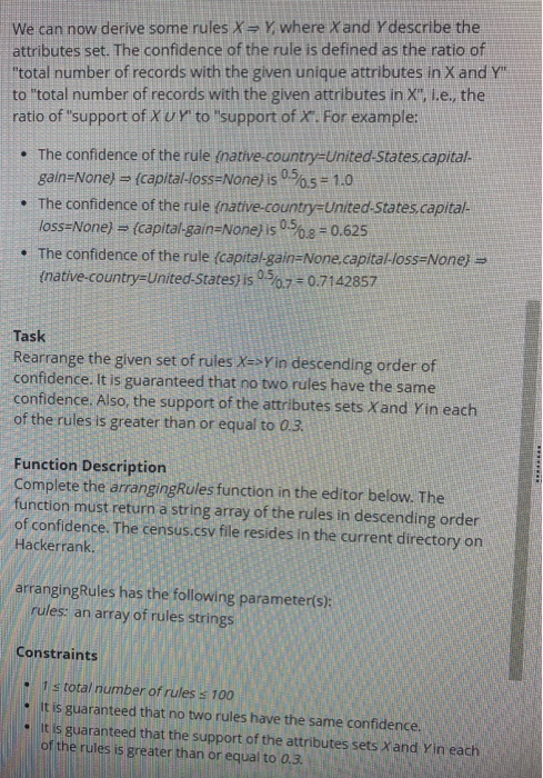2. Constructing Rules from Census Dataset | Chegg.com