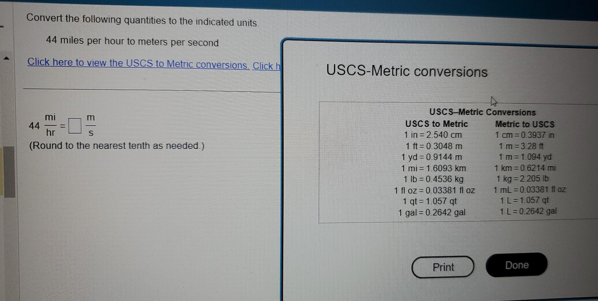 Solved Convert the following quantities to the indicated | Chegg.com