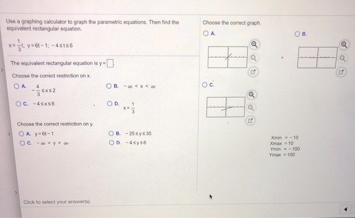 Solved Use a graphing calculator to graph the parametric | Chegg.com