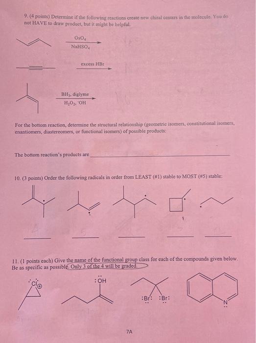 Solved 9. (4 points) Determino if the following reactions | Chegg.com Solved 9. (4 points) Determino if the following reactions | Chegg.com