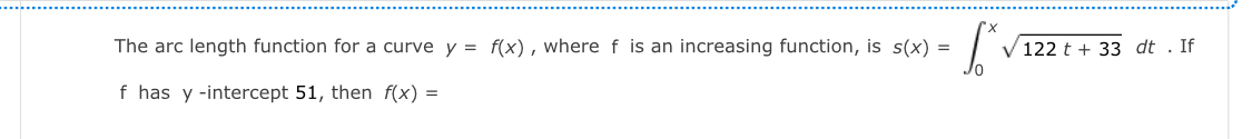 Solved The arc length function for a curve y=f(x), ﻿where f | Chegg.com
