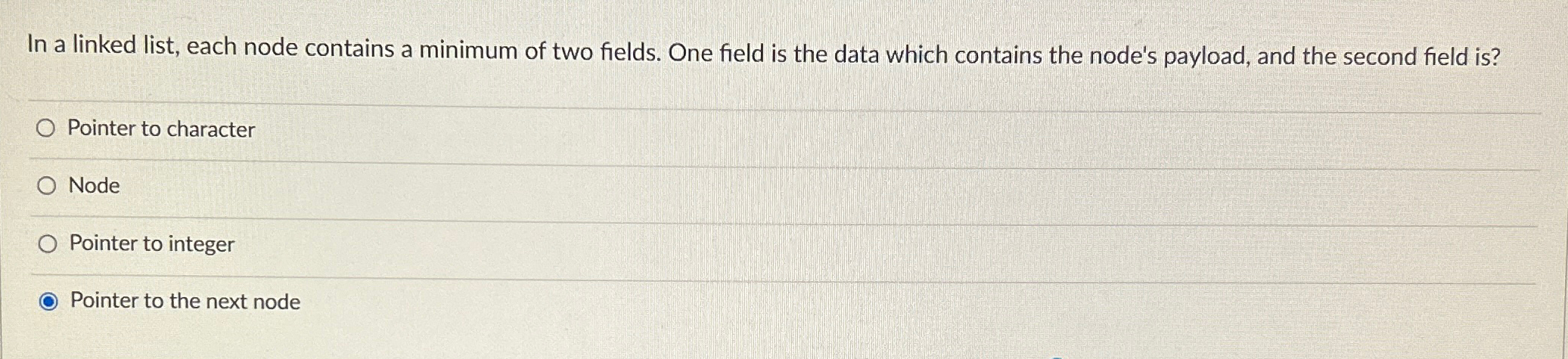 Solved In a linked list, each node contains a minimum of two | Chegg.com