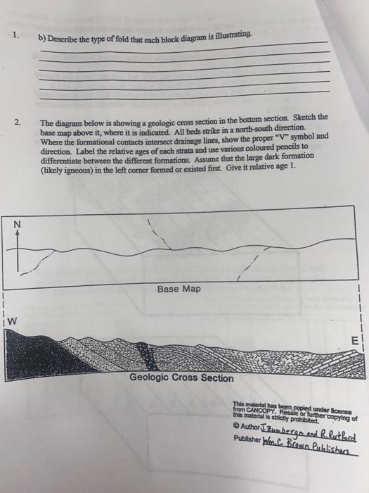 Solved When attempting to establish the geologic a geologic | Chegg.com