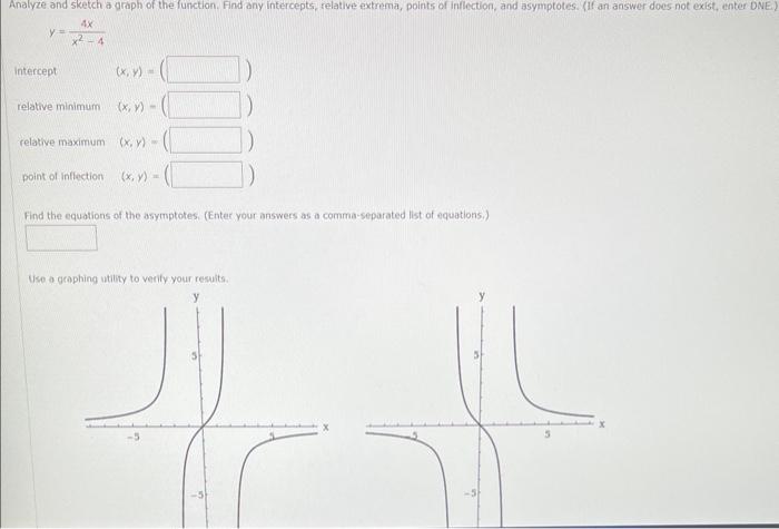 Solved Analyze and sketch a graph of the function. Find any | Chegg.com