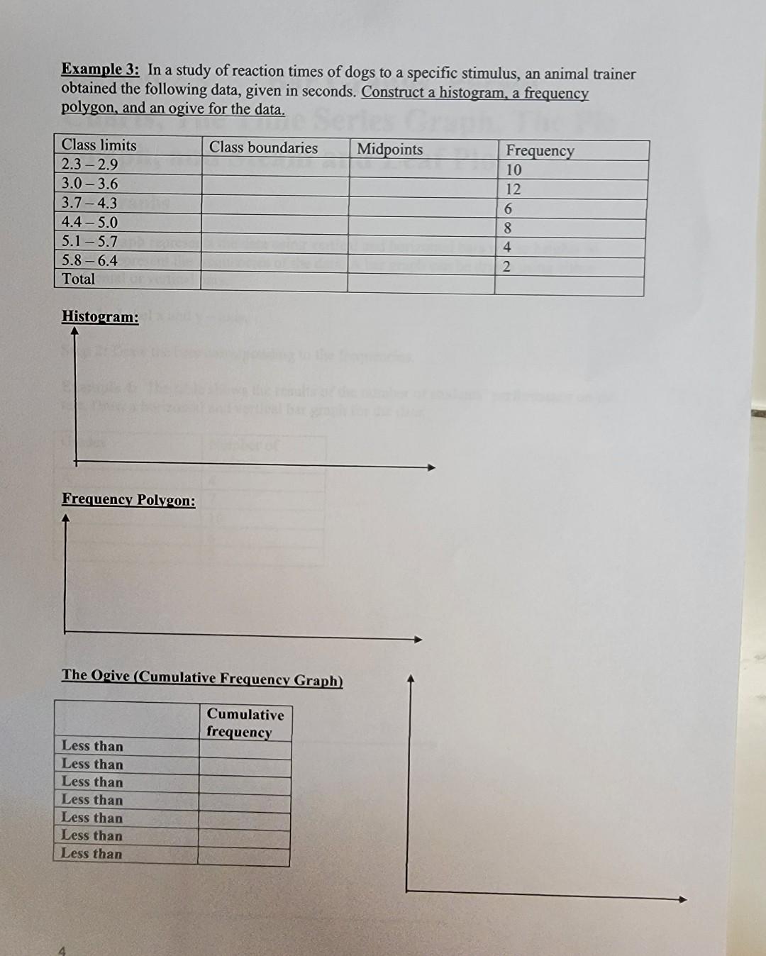 Solved Step 2: List the classes in column "Class". Step 3: | Chegg.com